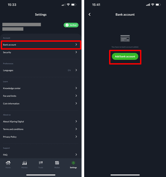 How to add my bank account? – XSpring Digital